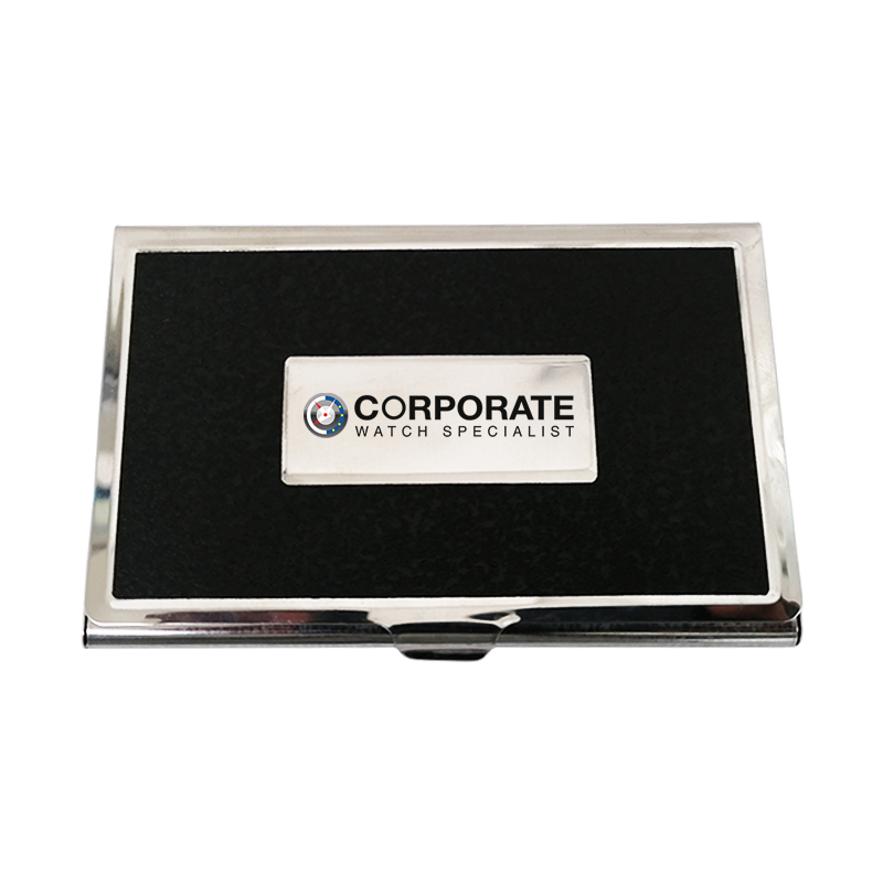 Black Silver Business Card Holder Corporate Watch black-silver-business-card-holder-corporate-watch